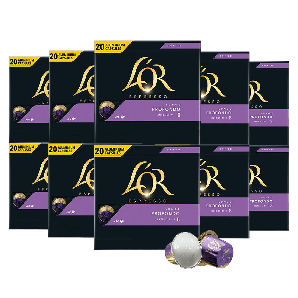 L OR Espresso Profondo Coffee Capsules 10x20 Nespresso Compatible
