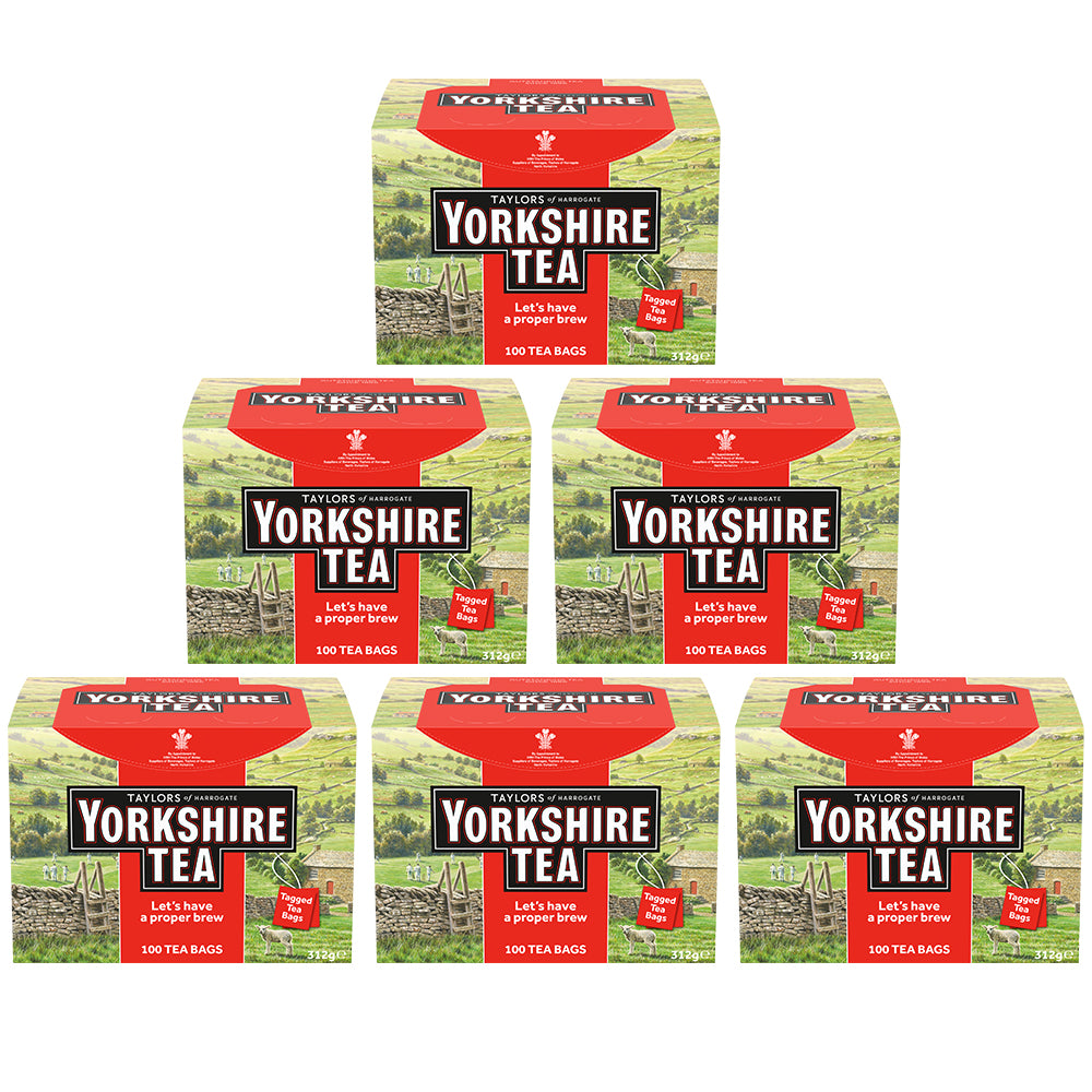 Yorkshire Tea String & Tag Tea Bags 6x100 – Coffee Supplies Direct