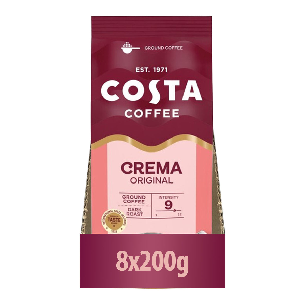 Costa Caffe Crema Ground Coffee 8x200g – Coffee Supplies Direct