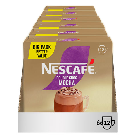 Nescafe Double Chocolate Mocha Instant Coffee Sachets 6x12 Drinks ...