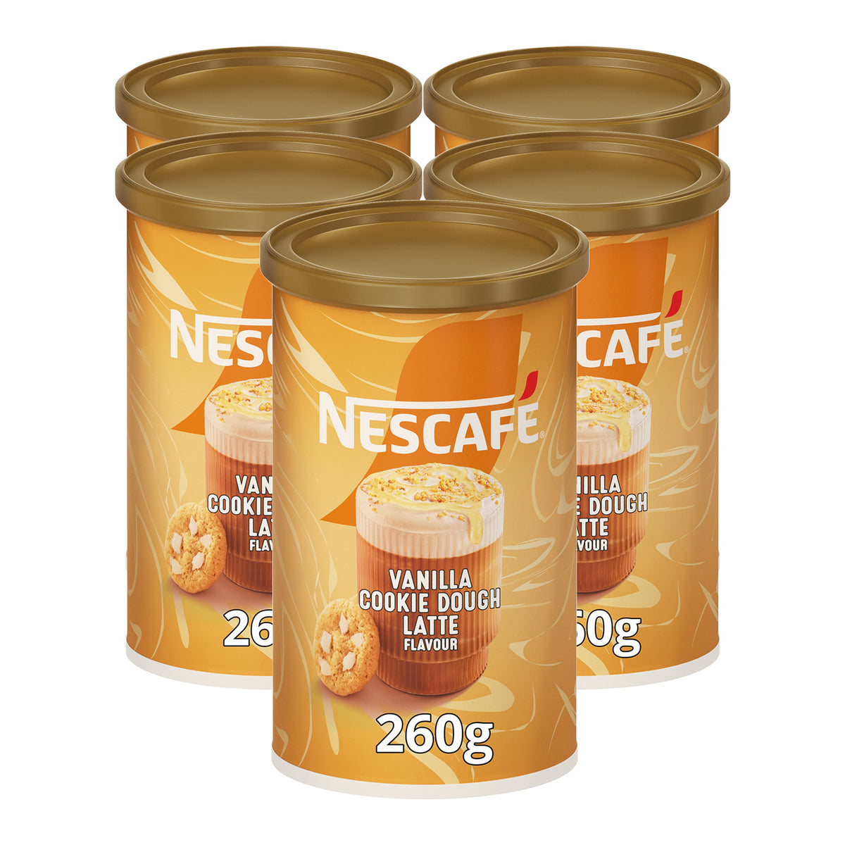 Nescafe Vanilla Cookie Dough Latte Coffee 5x260g Tubs – Coffee Supplies ...
