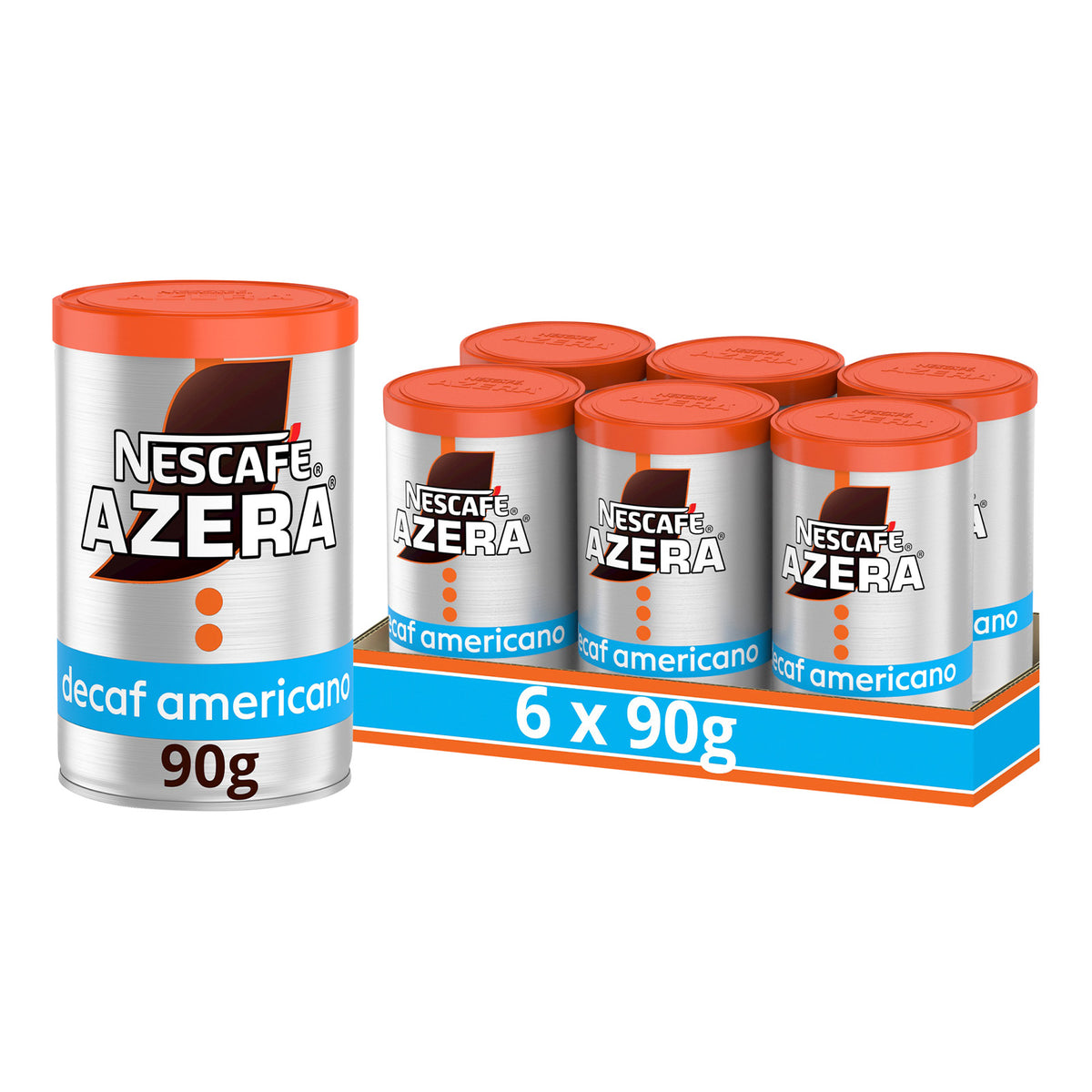 Nescafe Azera Americano Decaf Instant Coffee Tins 6x90g – Coffee ...