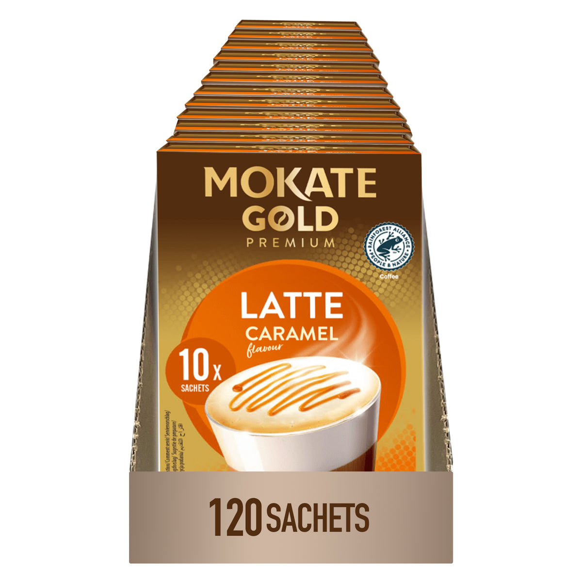 Mokate Gold Premium Caramel Latte Sachets Case 12x10 – Coffee Supplies ...
