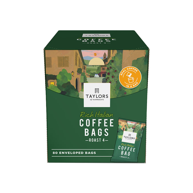 Taylors of Harrogate Rich Italian Coffee Bags 1x80 – Coffee Supplies Direct