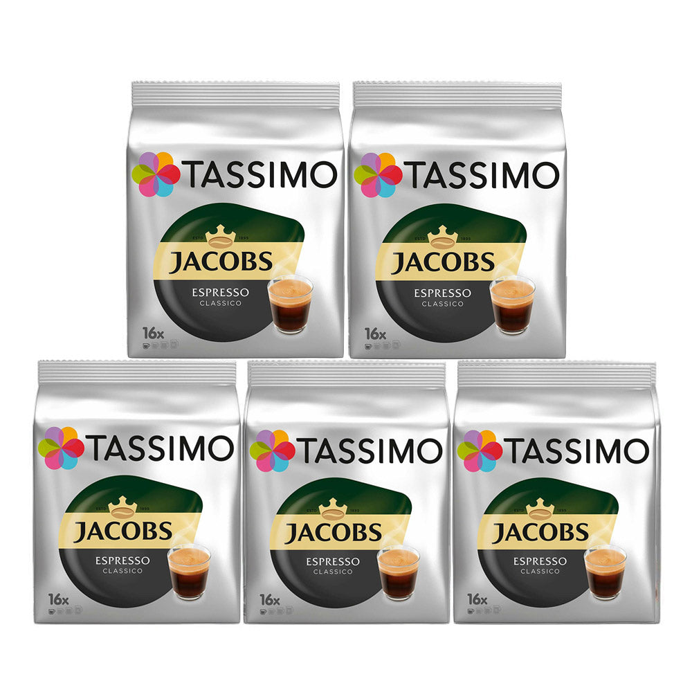 Tassimo Jacobs Coffee Pods Espresso Classico Case – Coffee Supplies Direct