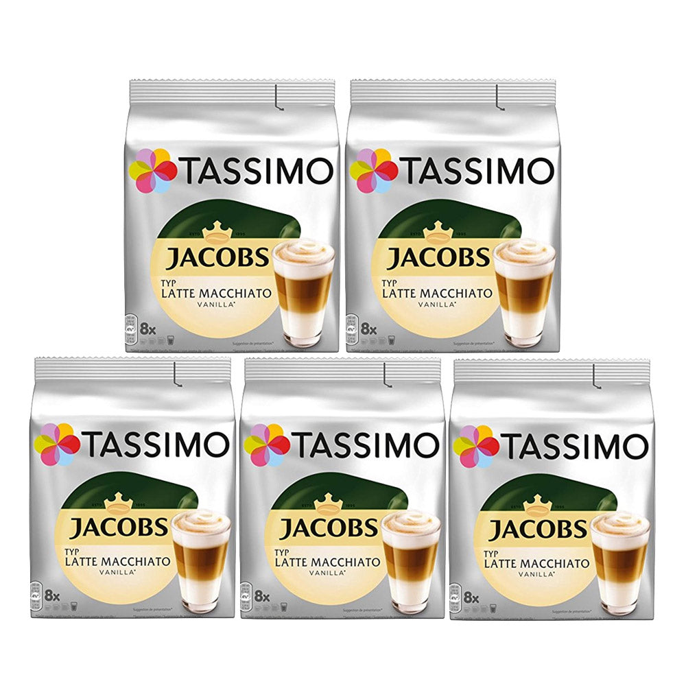 Tassimo Jacobs Coffee Pods Latte Macchiato Vanilla Case – Coffee ...