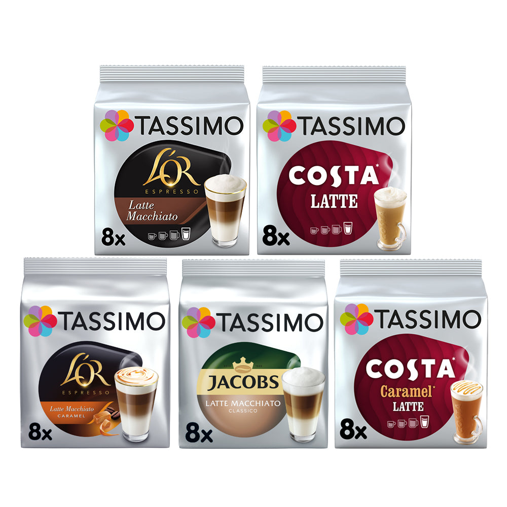 Tassimo Latte Variety Pack 40 Drinks – Coffee Supplies Direct