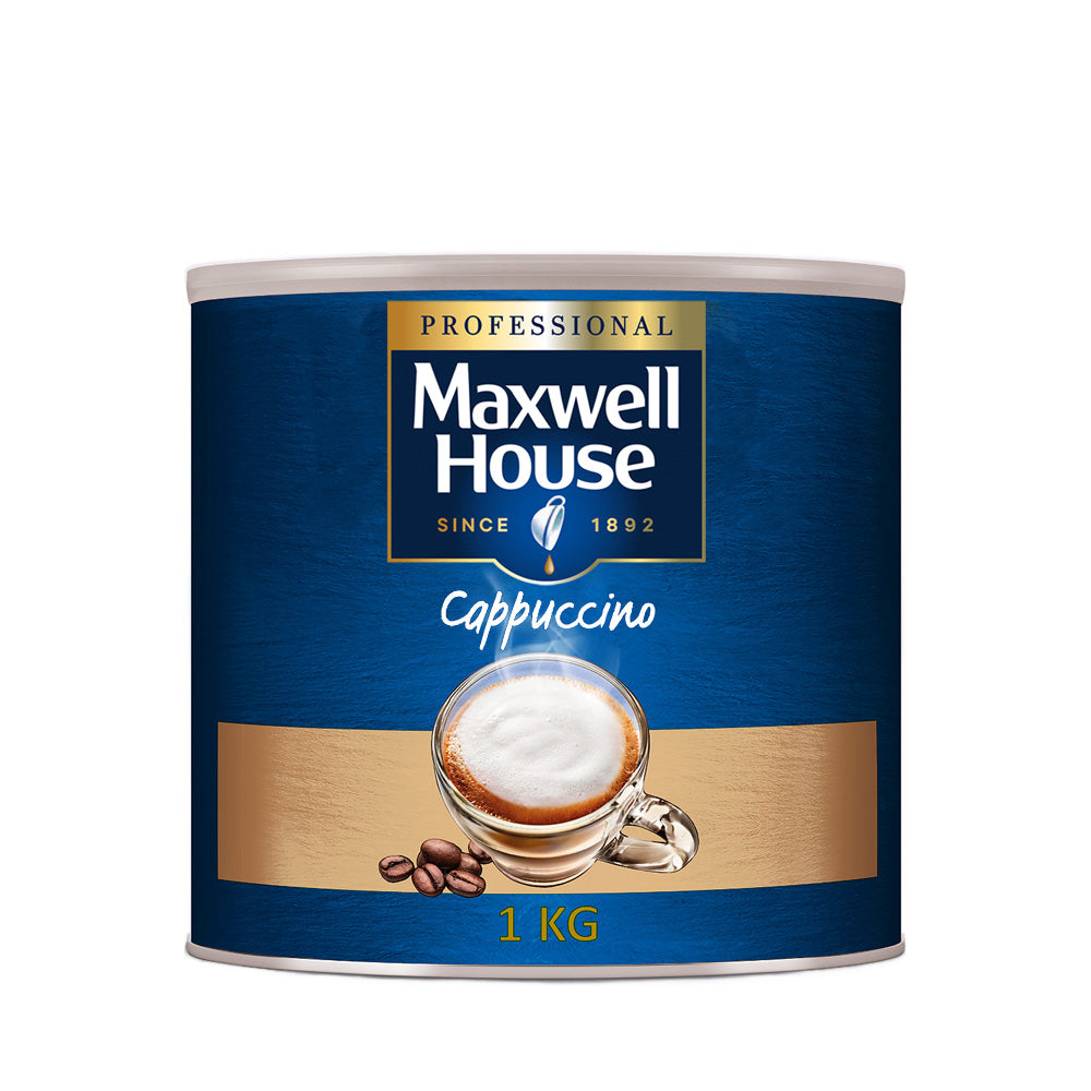 Maxwell House Cappuccino Instant Coffee Powder 1x1kg – Coffee Supplies ...